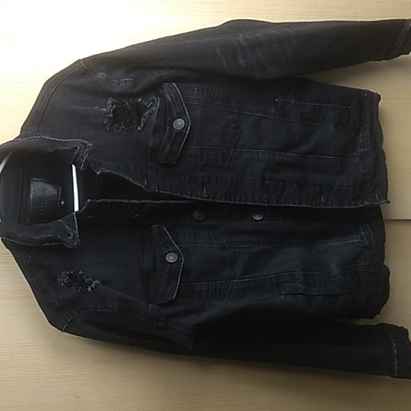 Maison Article | Jackets & Coats | Maison Article Destressed Jean ...